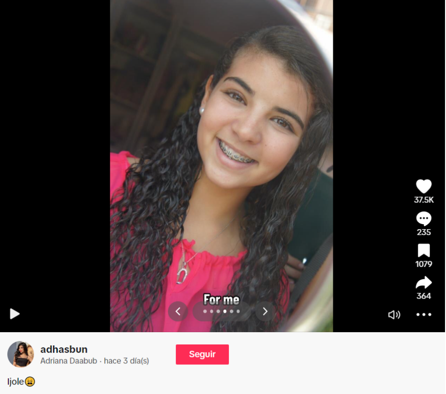 El cambio de Adriana Hasbún a través de los años