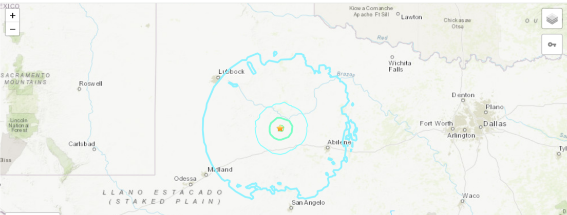 Servicio Geológico de EE. UU. registró un sismo en Texas