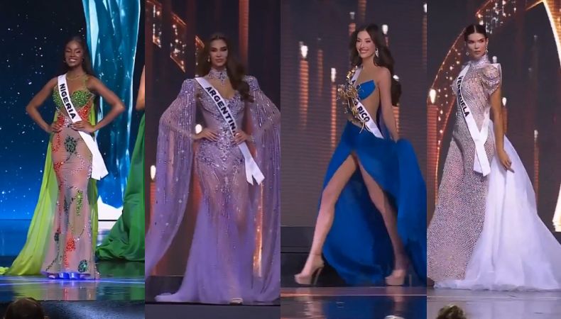 Puro brillo en la pasarela de traje de gala en Miss Universo