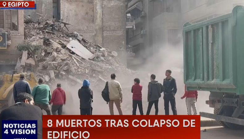 ¡El derrumbe de un edificio en Egipto deja ocho fallecidos!