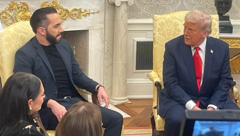 Donald Trump recibe al presidente Nayib Bukele en la Casa Blanca